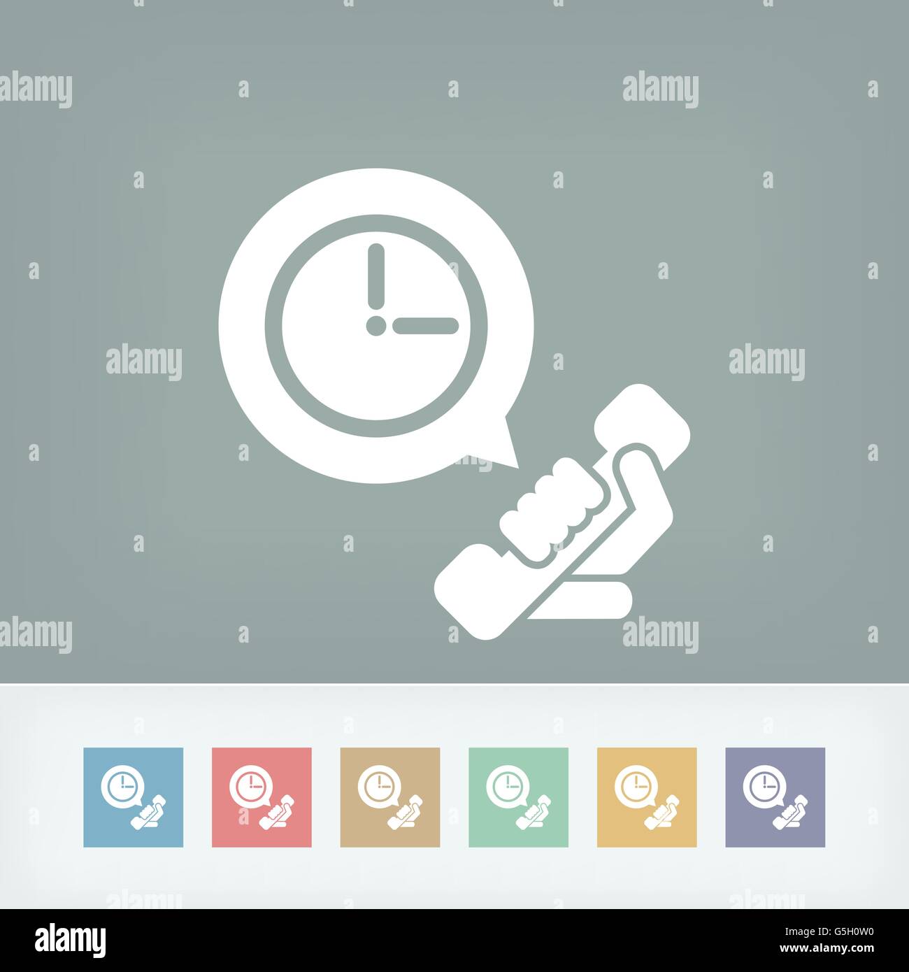 Clock phone icon Stock Vector Image & Art - Alamy