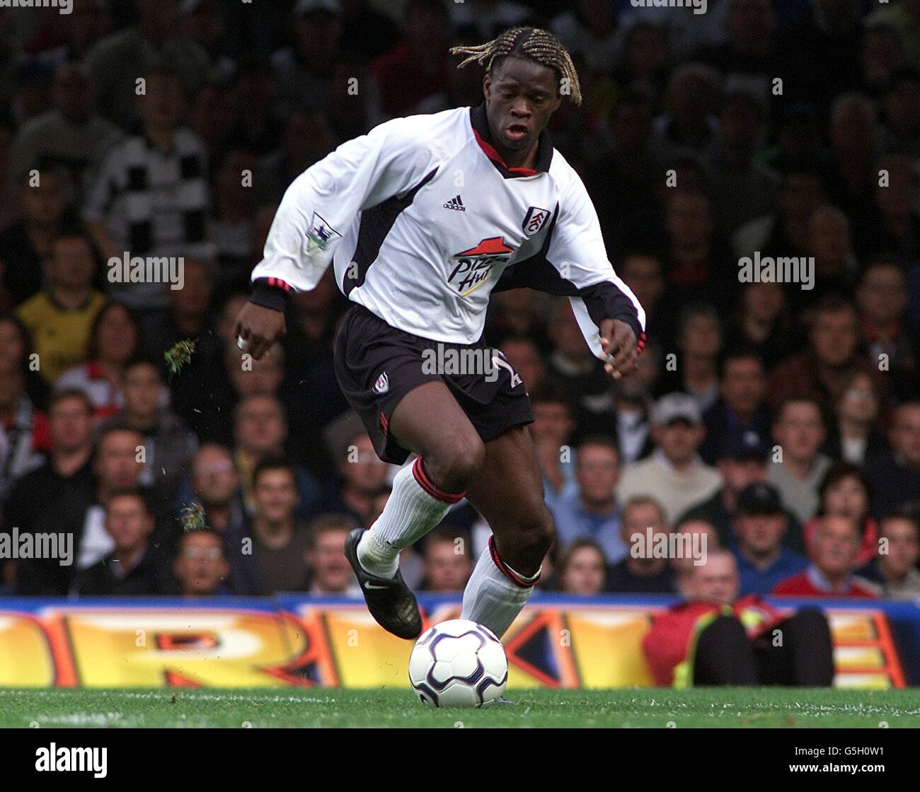 Louis Saha - Fulham, in action against Leicester City in the F.A ...