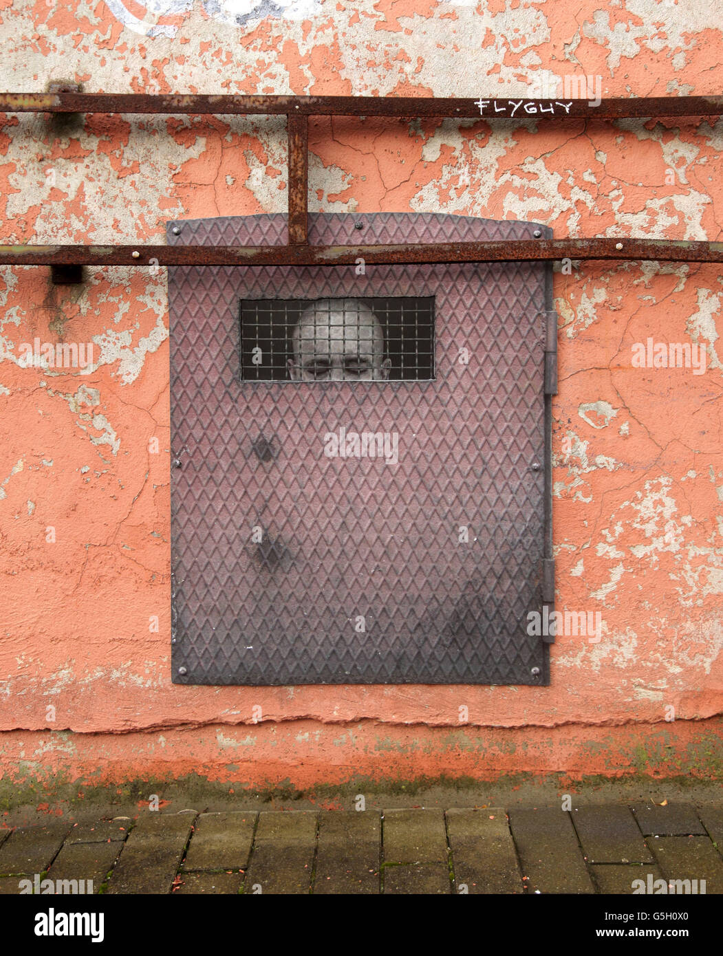 A piece of graffiti art by American street artist Dan Witz in Stavanger ...