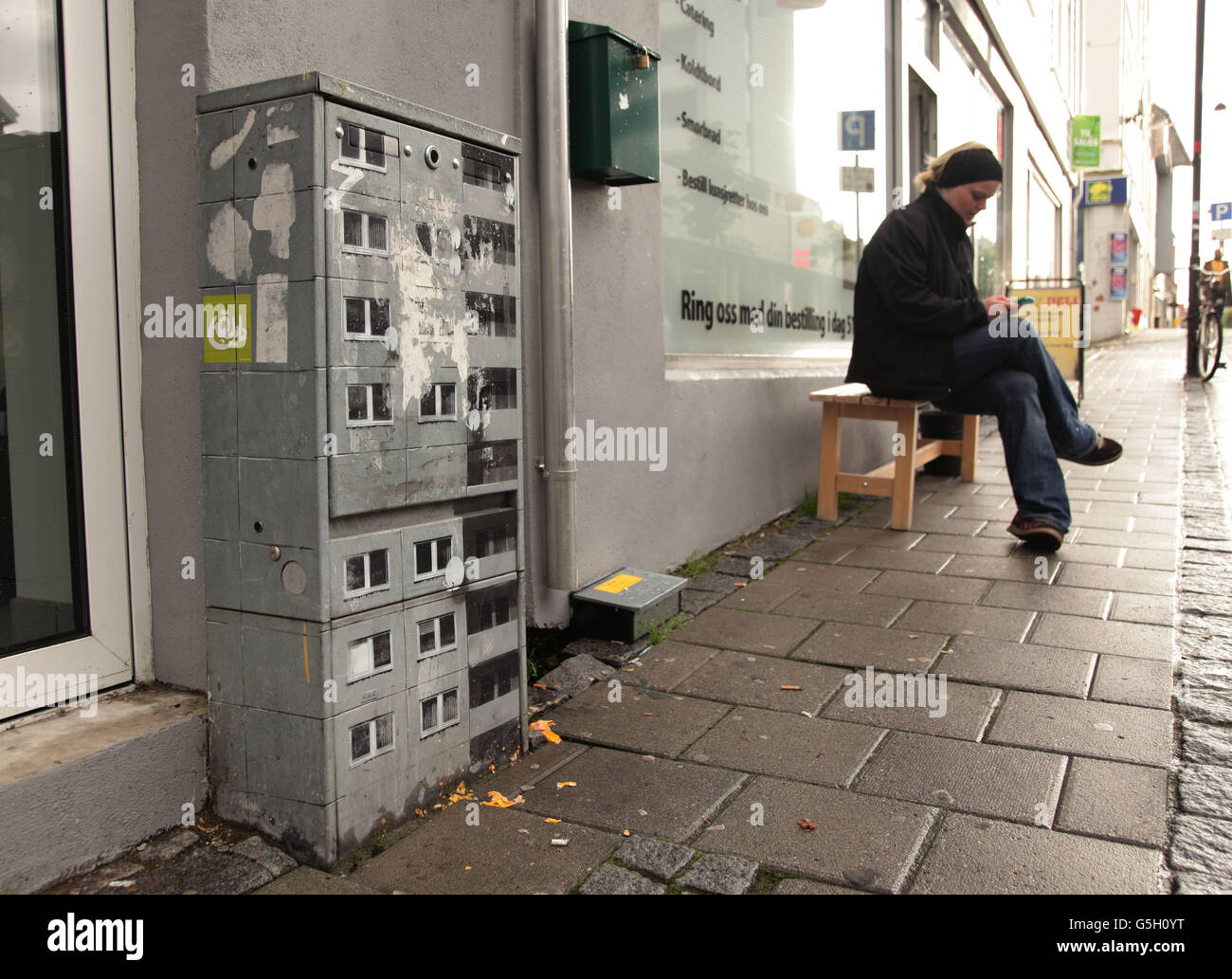 Stencil applied electricity box hi-res stock photography and images - Alamy