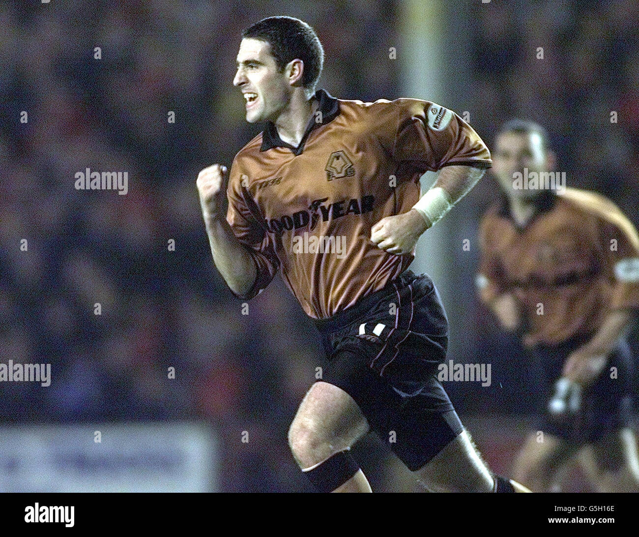 Mark Kennedy celebrates scoring Wolves 1st goal, against Walsall in the ...