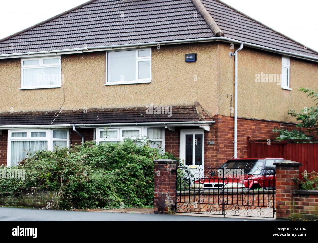 A general view of the front garden of 71 Nine Elms Road, Longlevens ...