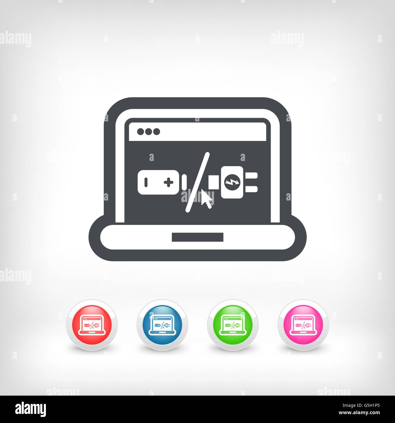 Laptop battery power Stock Vector Images - Alamy
