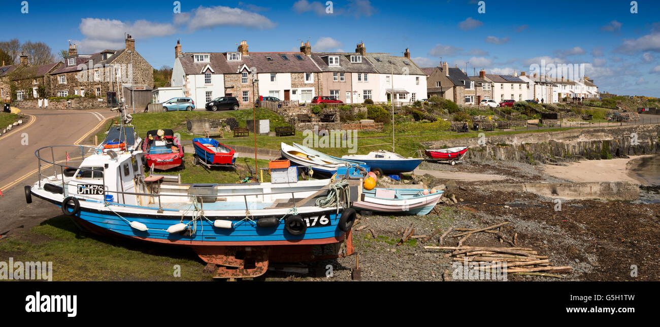 UK, England Northumberland, Craster, Harbour, panoramic Stock Photo - Alamy
