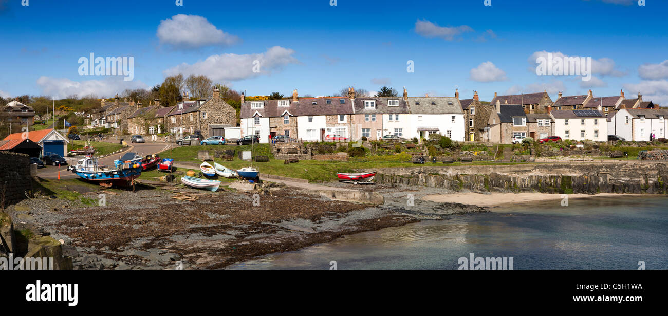 UK, England Northumberland, Craster, Harbour, panoramic Stock Photo - Alamy