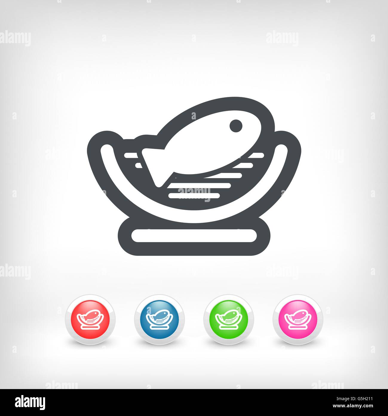 Dish of fish icon Stock Vector Image & Art - Alamy