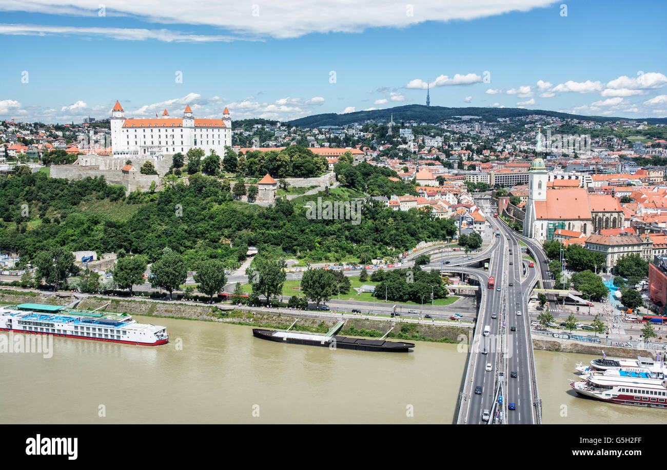 Bratislava is the capital city of Slovak republic. Beautiful castle ...