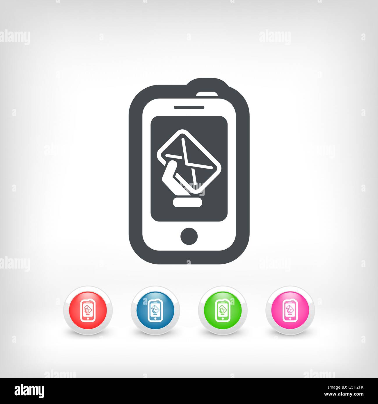 Smartphone mail icon Stock Vector Image & Art - Alamy