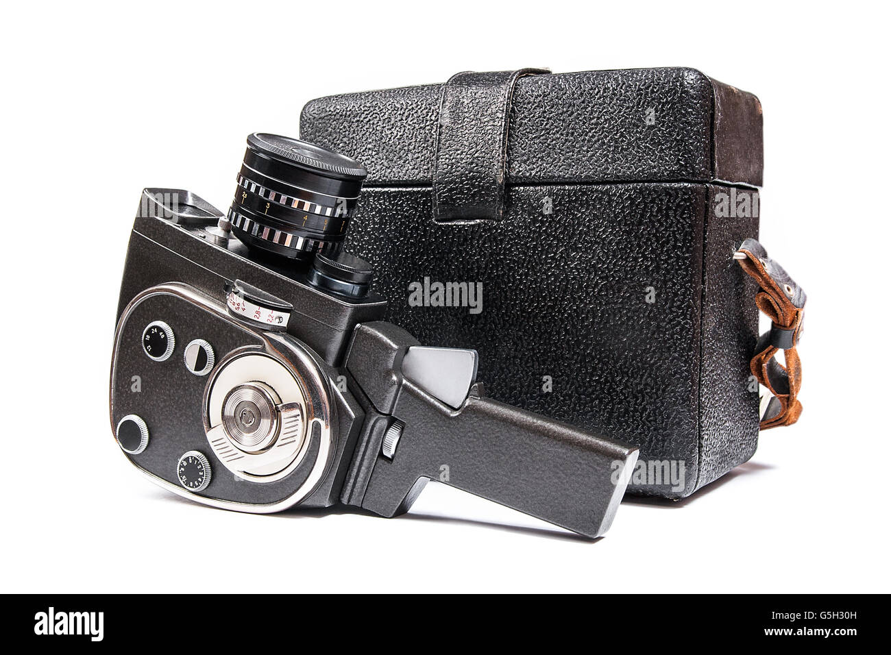 Vintage leather camera case hi-res stock photography and images - Alamy