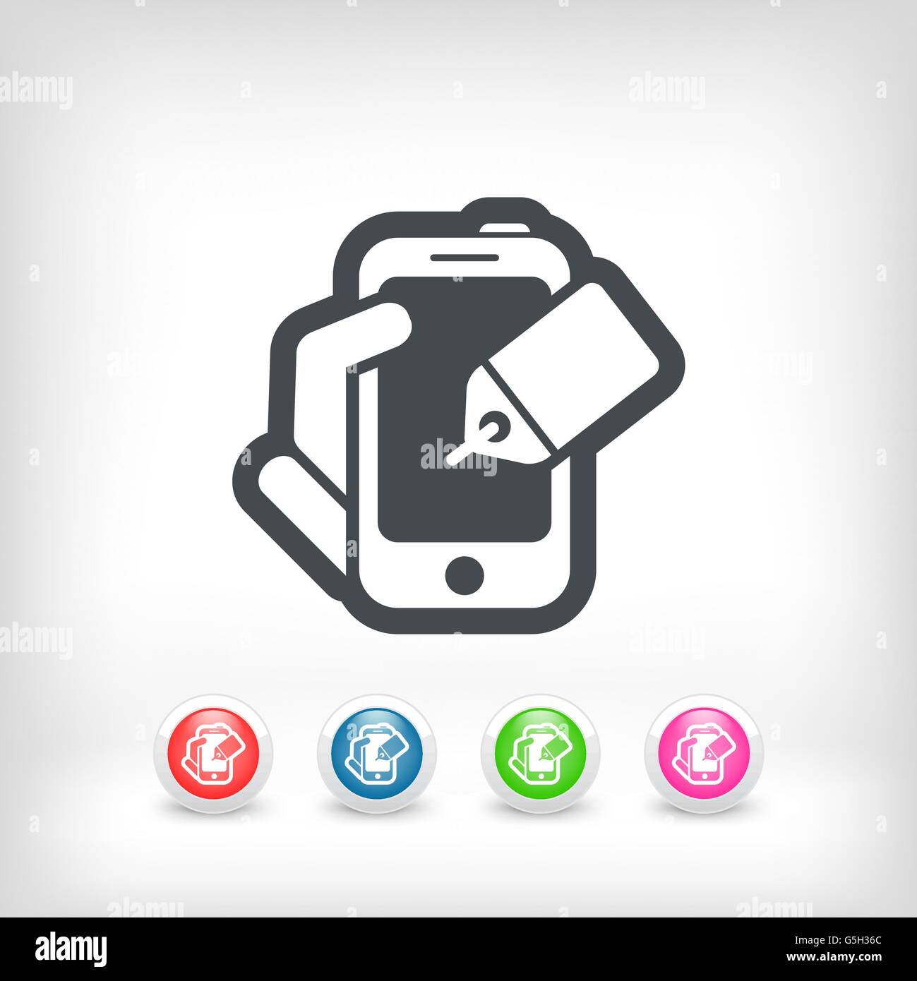 Phone label icon Stock Vector Image & Art - Alamy