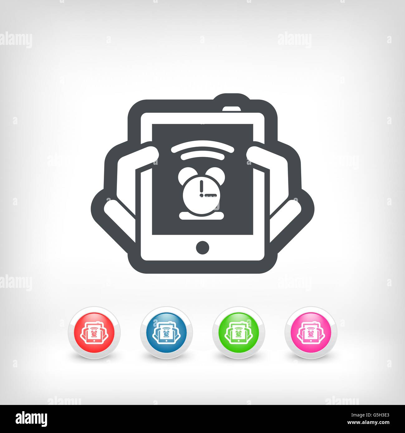 Tablet clock icon Stock Vector Image & Art - Alamy