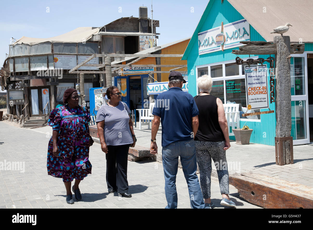 Walvis Bay Waterfront Promenade in Namibia Stock Photo - Alamy