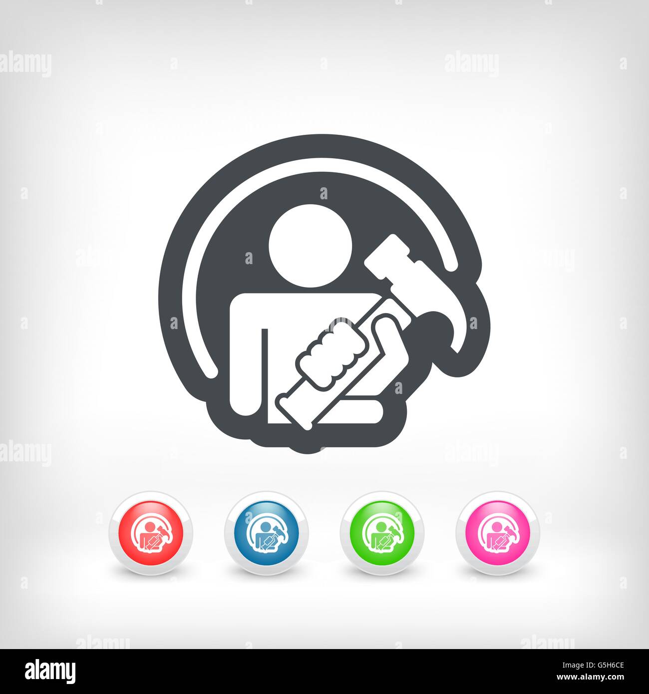 Strong construction and worker Stock Vector Images - Alamy