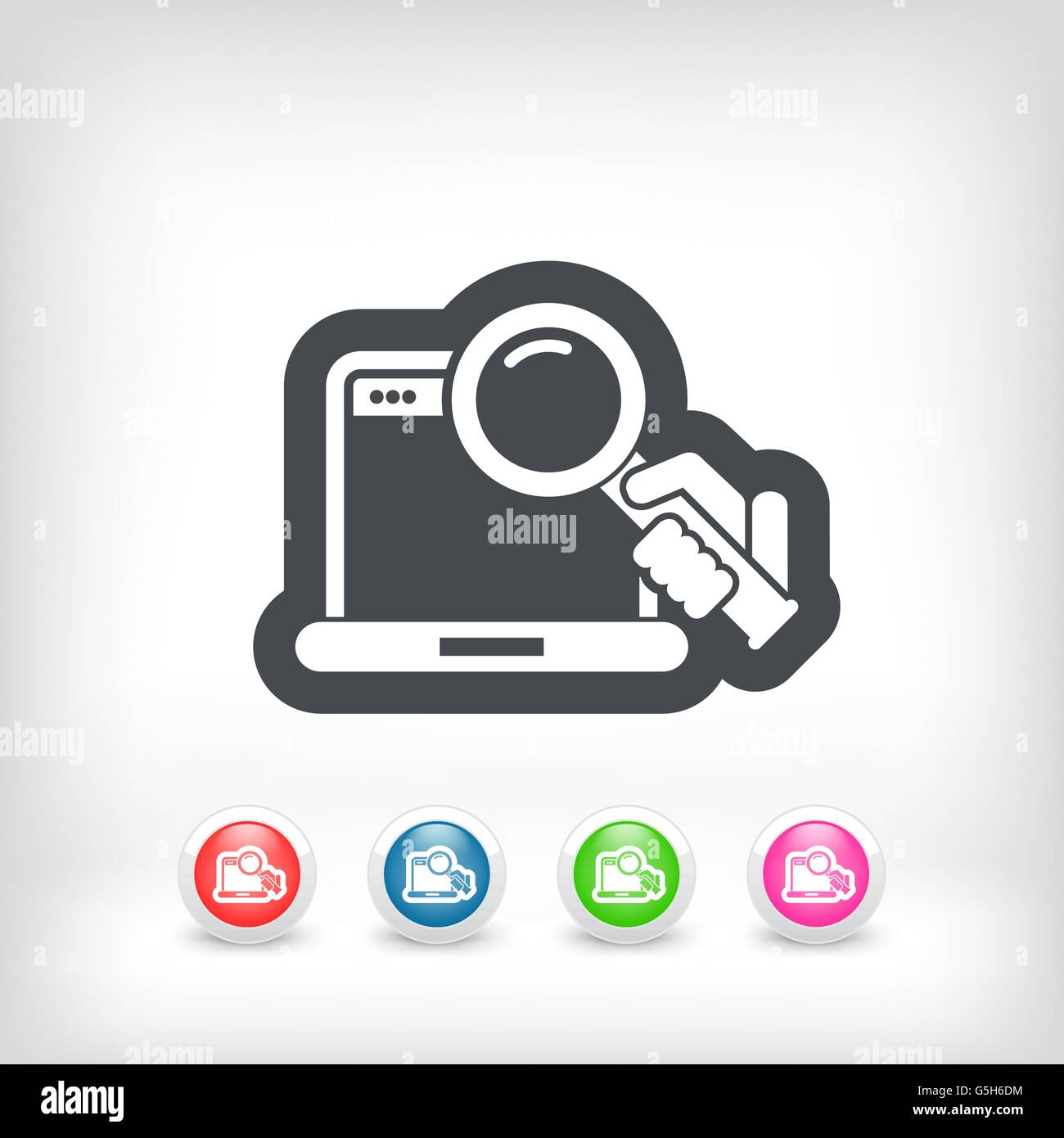 Pc search icon Stock Vector Image & Art - Alamy