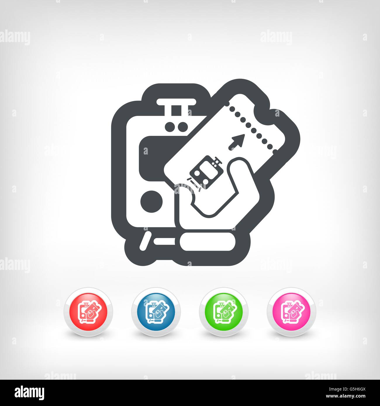 Train ticket icon Stock Vector Image & Art - Alamy