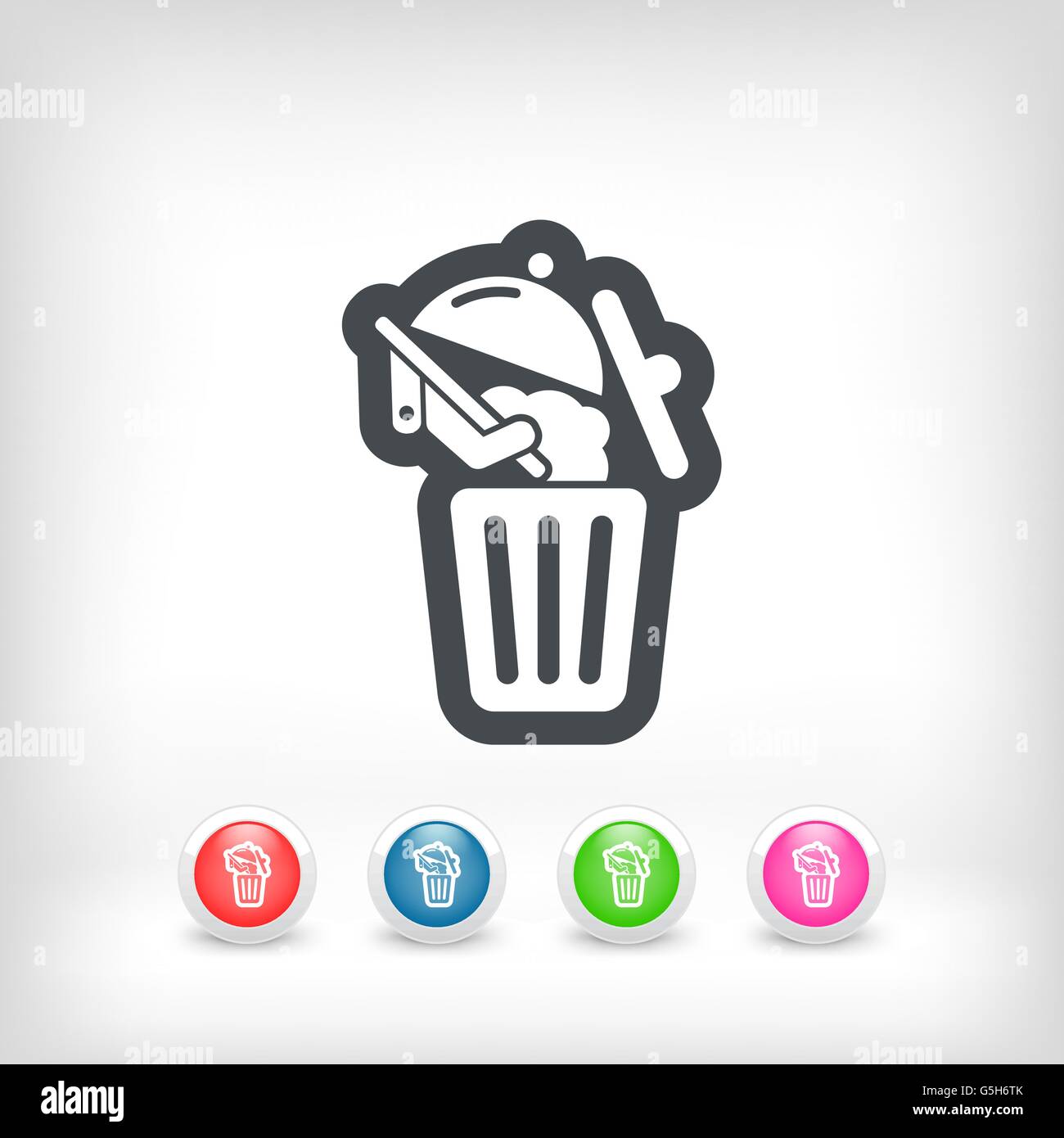 Food waste bin restaurant Stock Vector Images - Alamy