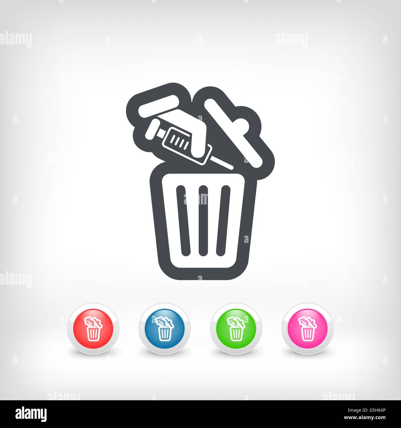 Trashing vector vectors hi-res stock photography and images - Alamy