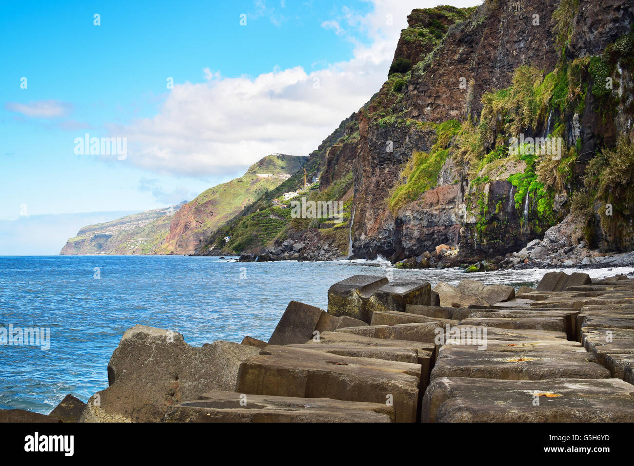 Coastal landscape in Madeira island, Portugal Stock Photo - Alamy