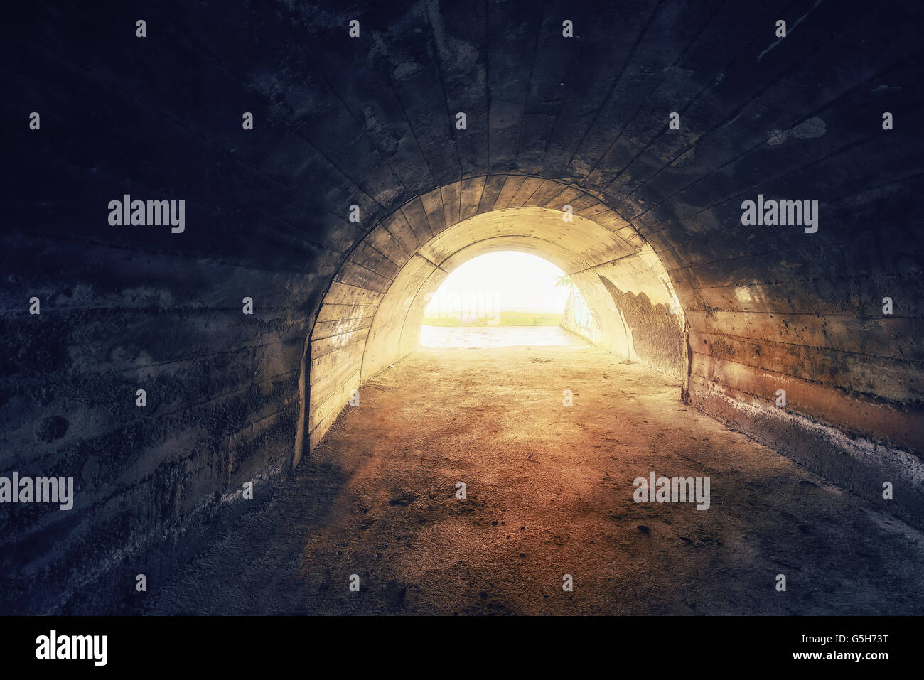 inside of a grungy tunnel Stock Photo - Alamy