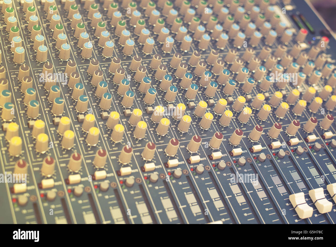 Professional amplifier for sound equipment, vintage effect Stock Photo ...