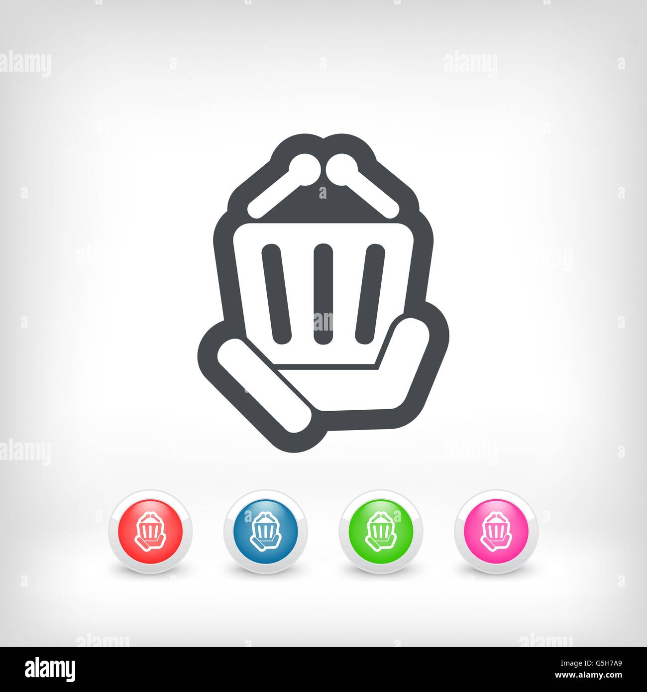 Hold hand holding basket Stock Vector Images - Alamy
