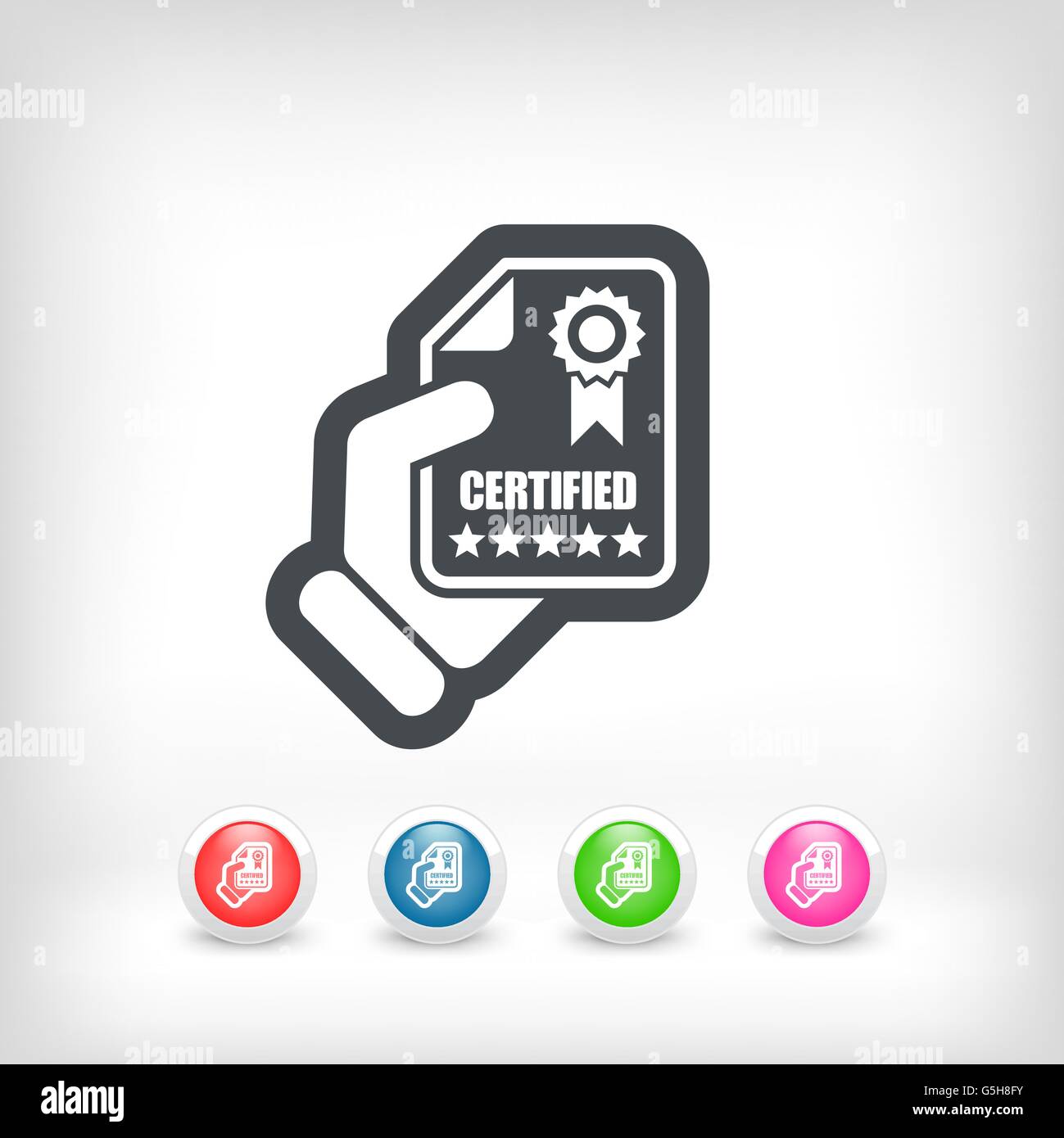 Certified document icon Stock Vector Image & Art - Alamy