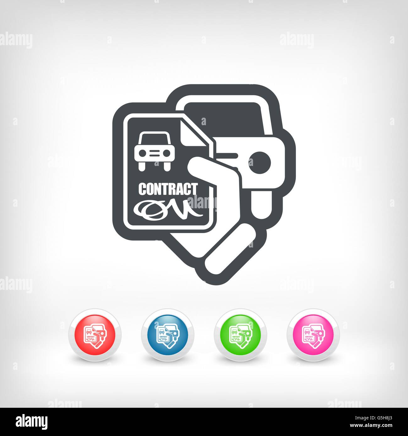 Car contract icon Stock Vector Image & Art - Alamy