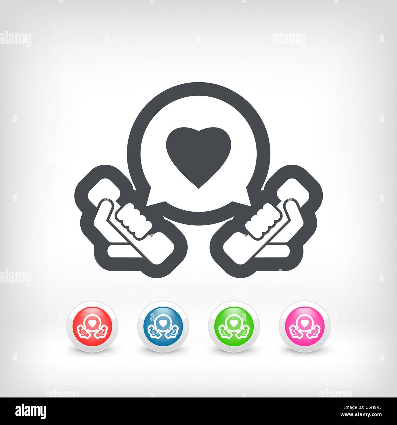 Husband and wife and phone call Stock Vector Images - Alamy