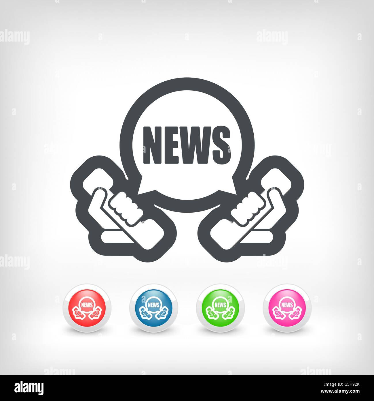 Phone news icon Stock Vector Image & Art - Alamy