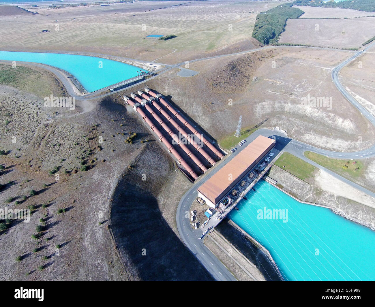 Ohau A Power Station, near Twizel, Mackenzie Country, South Island, New ...