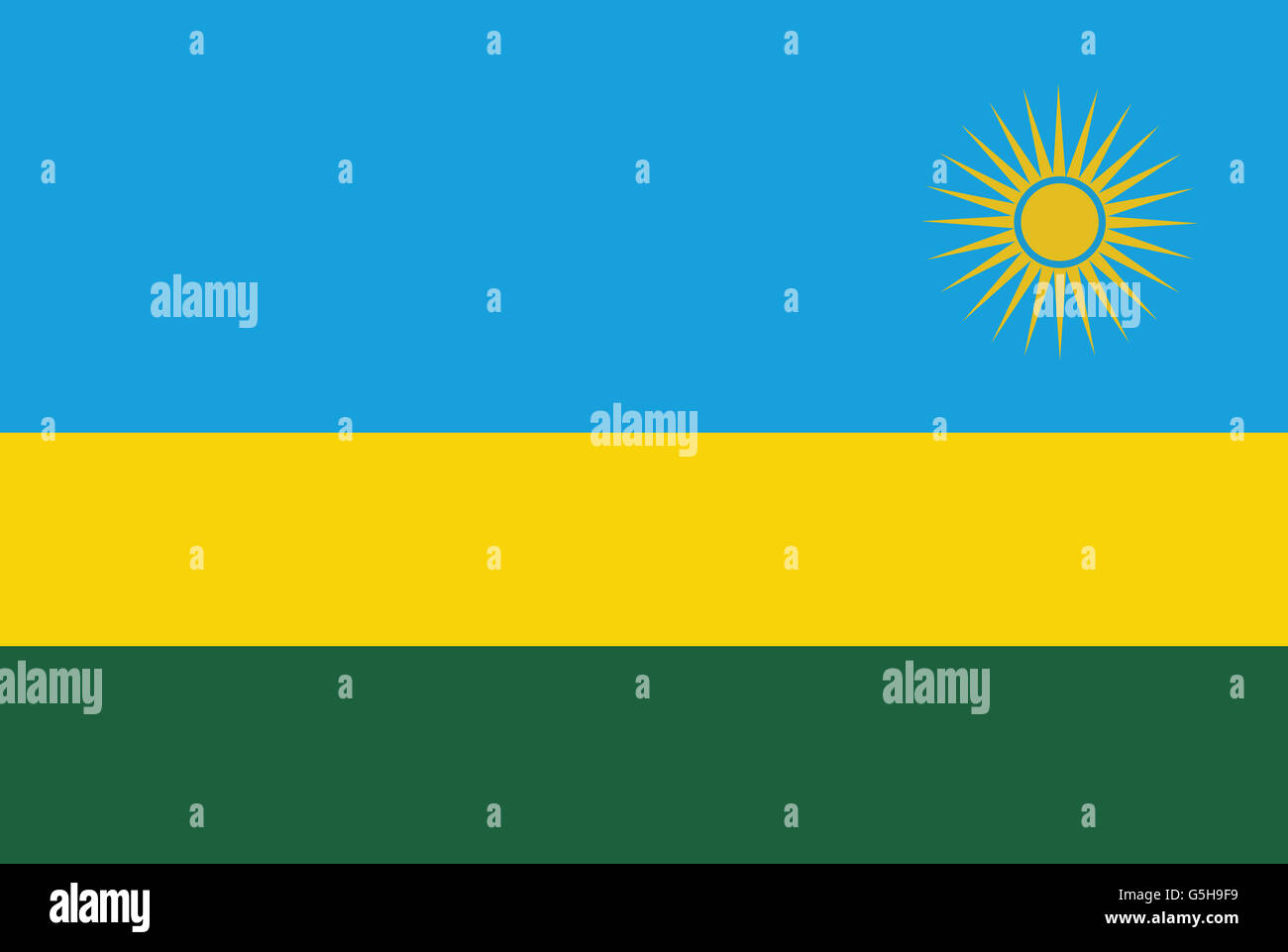 National Flag of Rwanda Stock Photo - Alamy