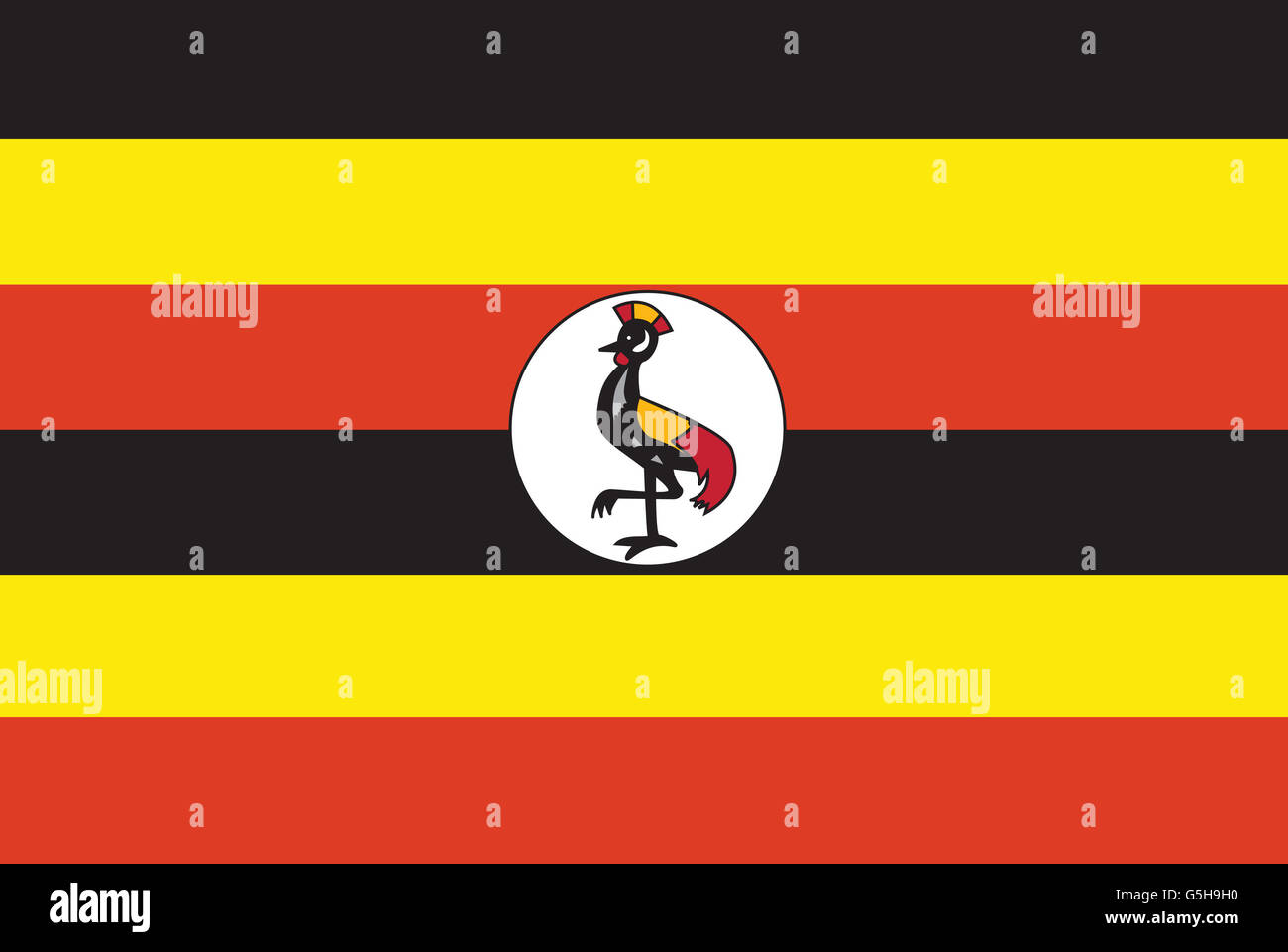 Uganda national flag hi-res stock photography and images - Alamy