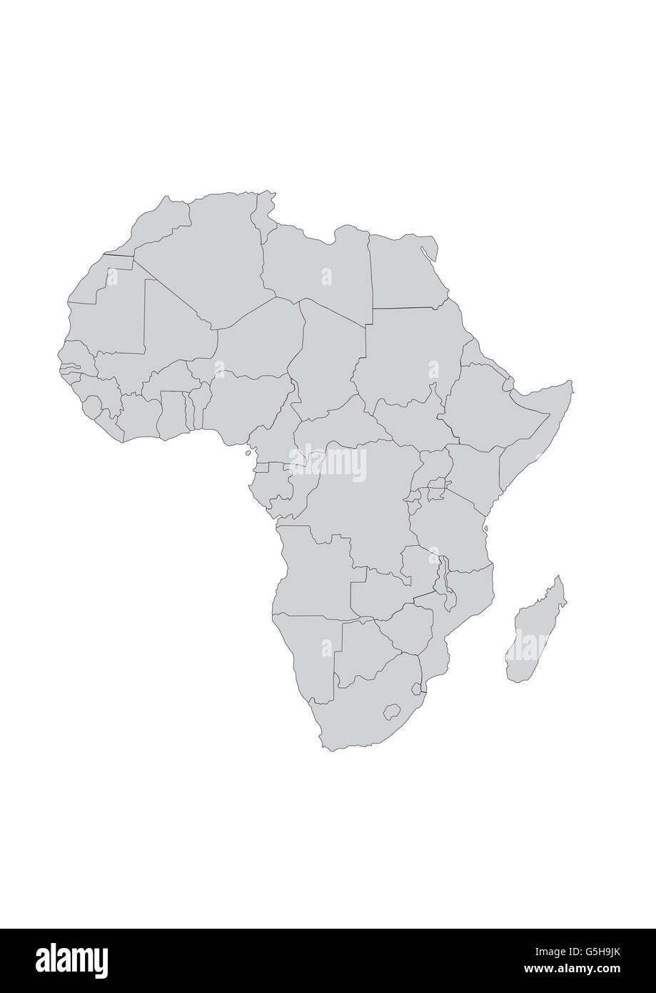 Africa Map Cut Out Stock Images & Pictures - Alamy