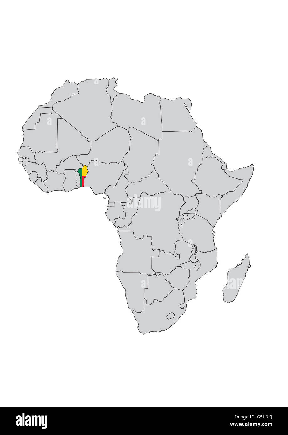 Map benin hi-res stock photography and images - Alamy