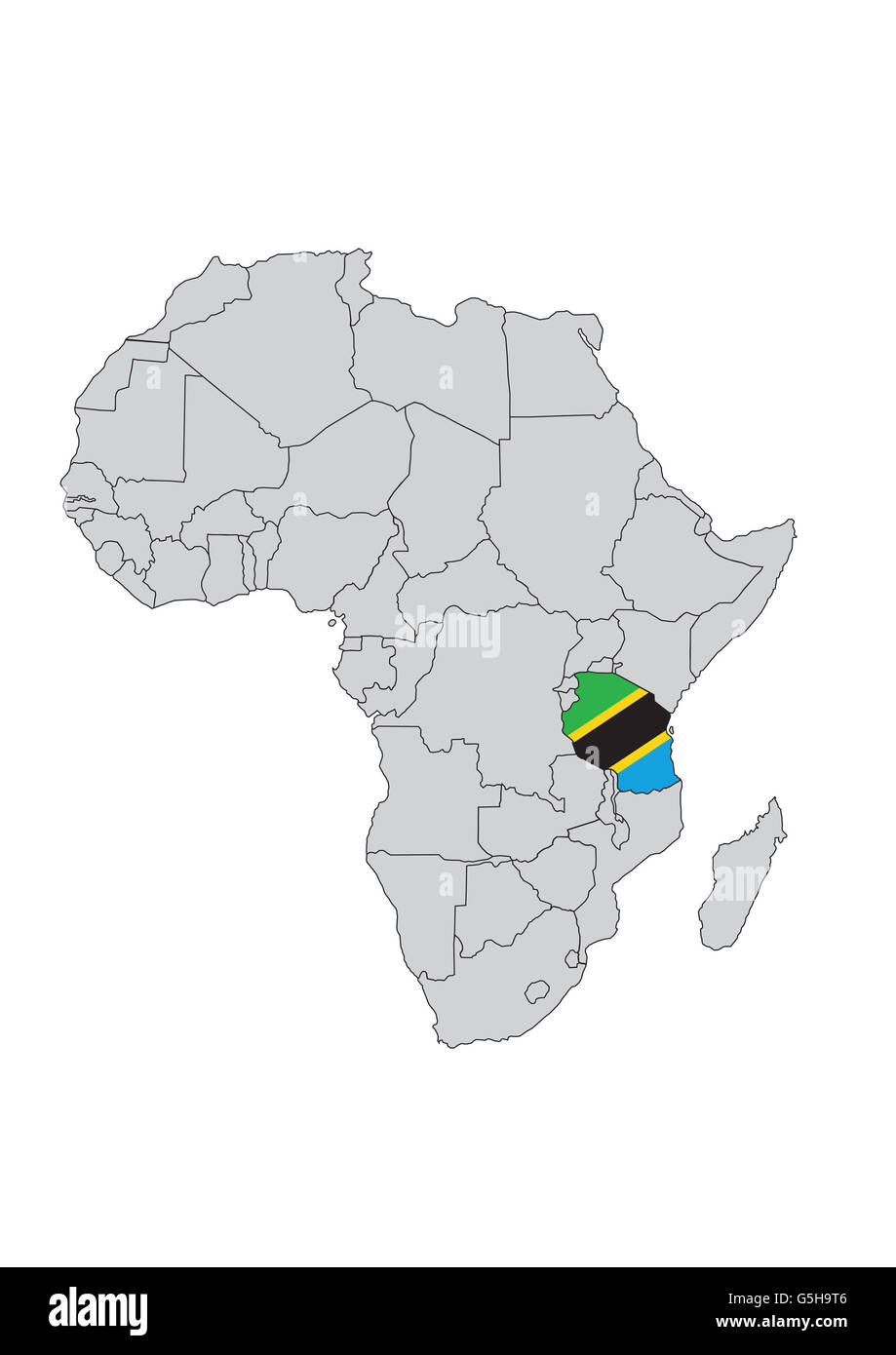 Africa african continent tanzania Cut Out Stock Images & Pictures - Alamy