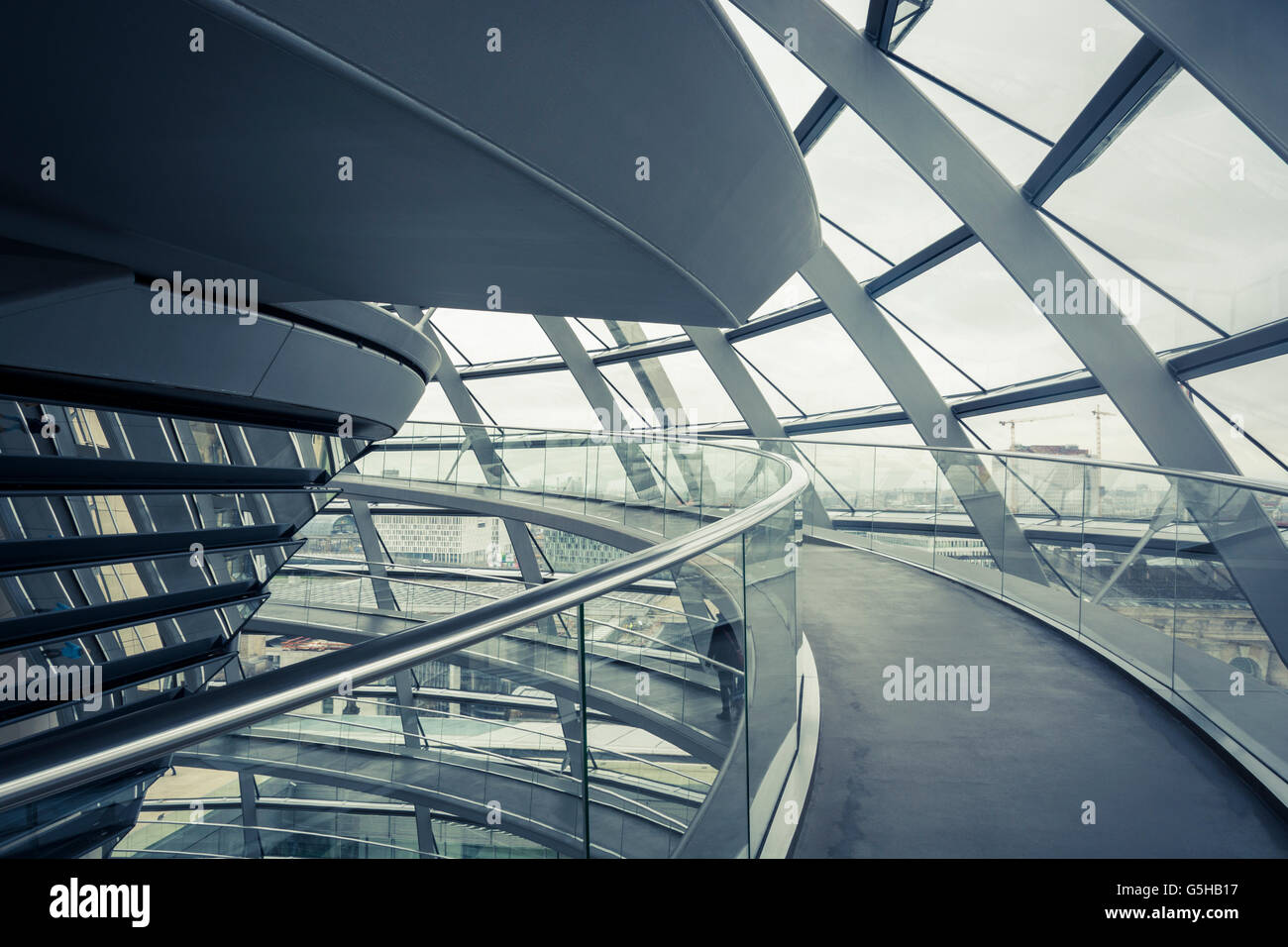 Inside the glass Dome designed by Sir Norman Foster for the refurbished ...