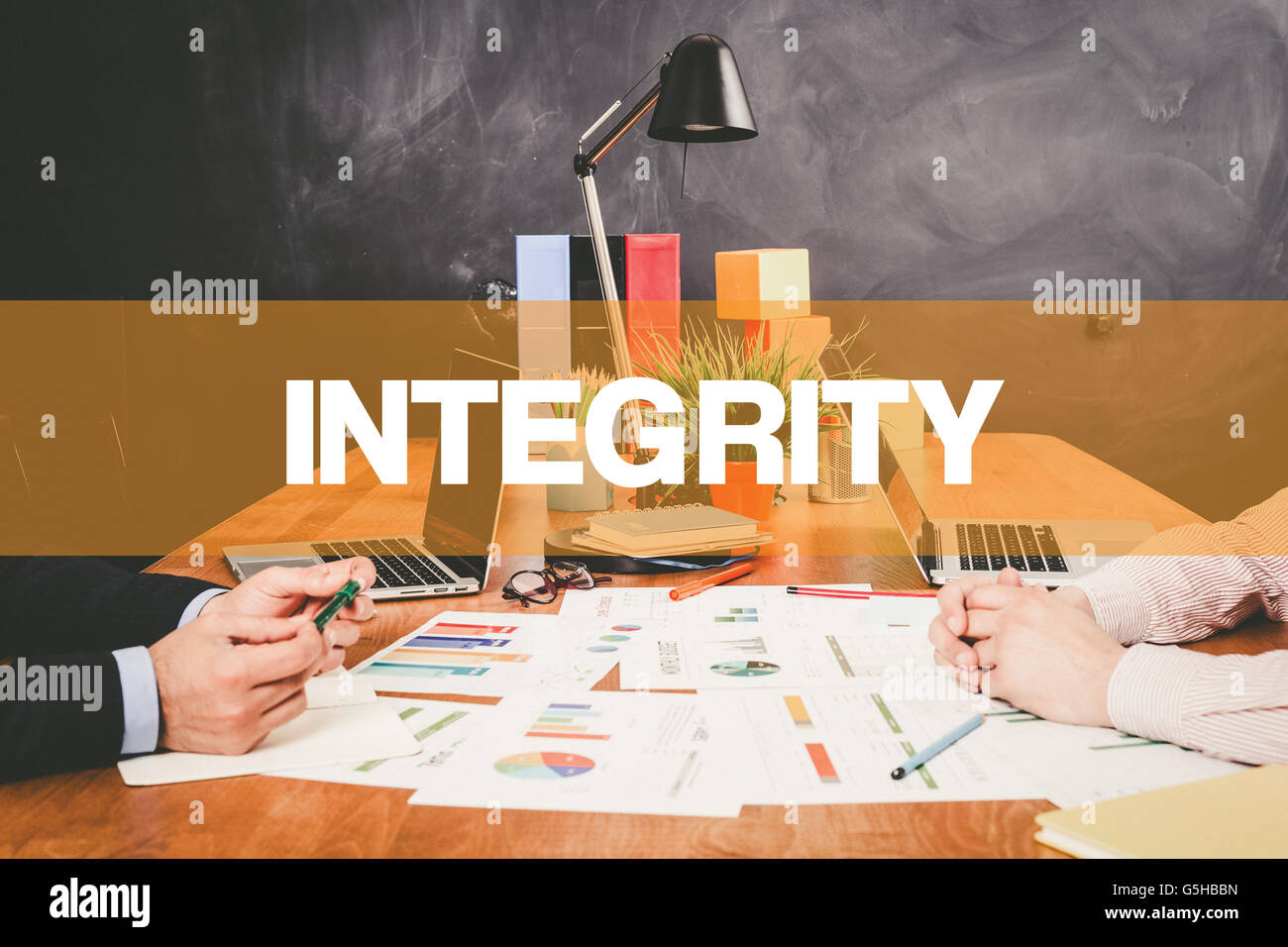 Two Businessman Integrity working in an office Stock Photo - Alamy