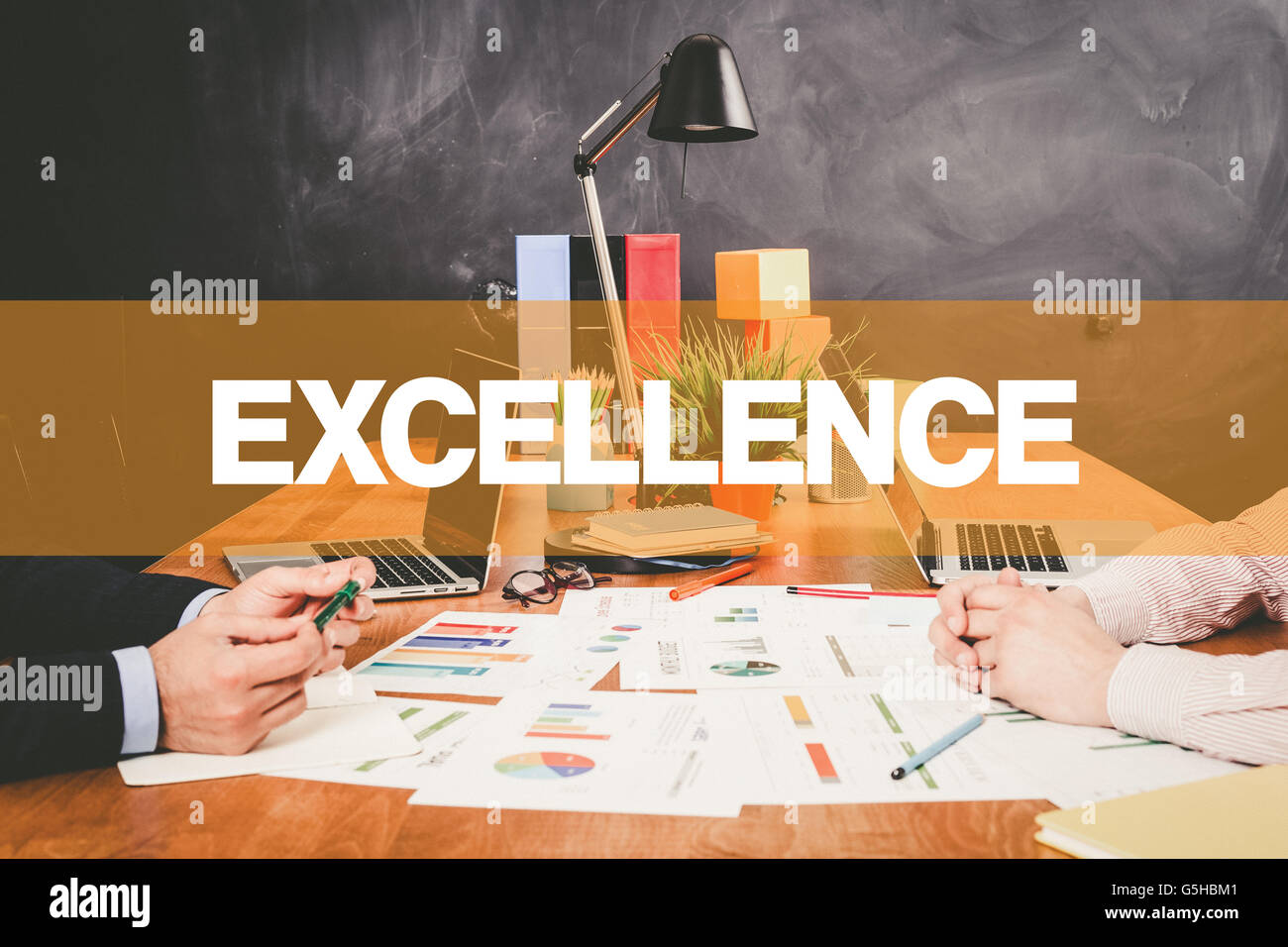 Two Businessman Excellence working in an office Stock Photo - Alamy