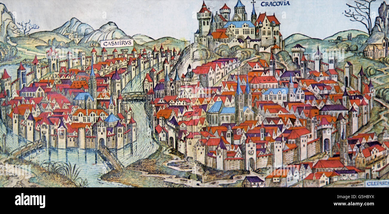 Woodcut by michael wolgemut or wilhelm pleydenwurff hi-res stock ...