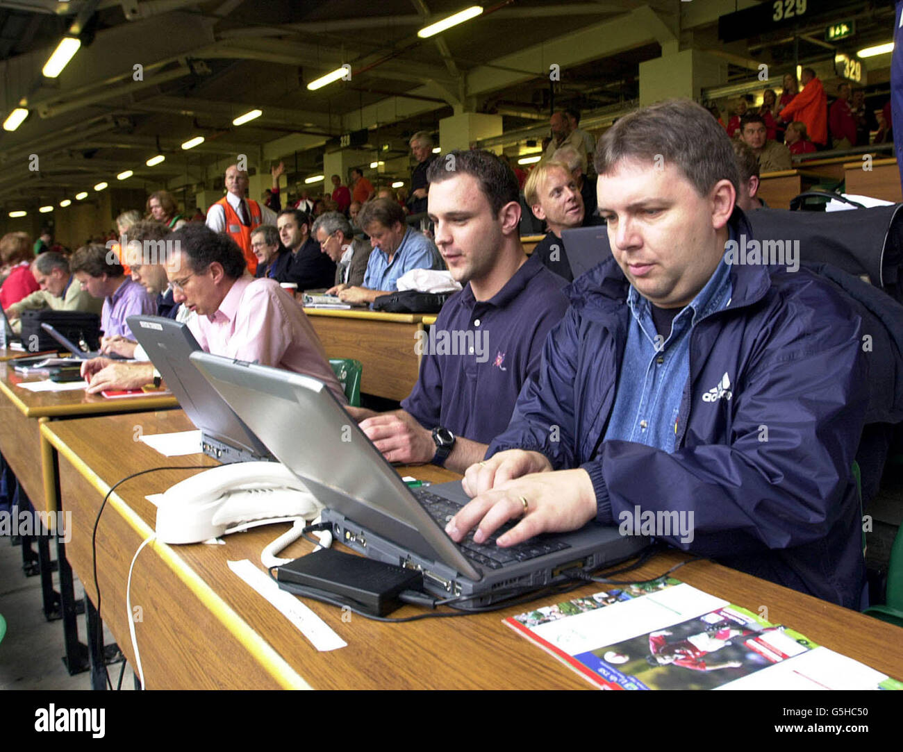 Press Association rugby union correspondent Andrew Baldock (right) and ...