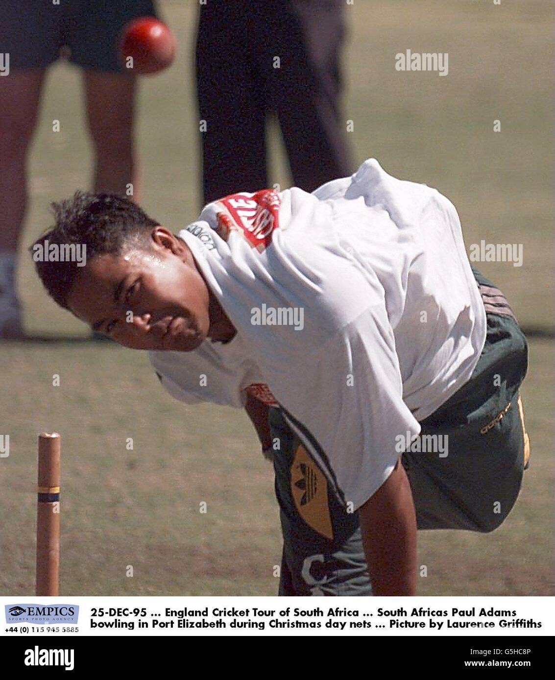 25-DEC-95. England Cricket Tour of South Africa. South Africas Paul ...