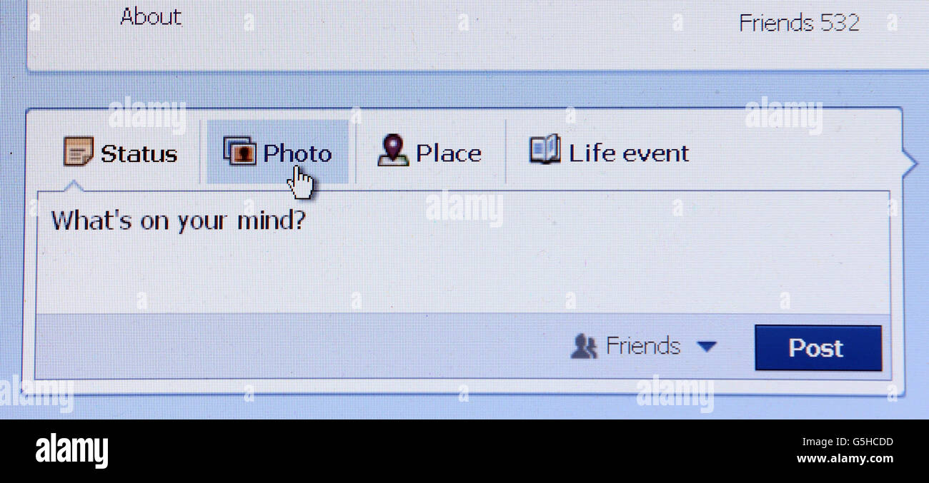 Facebook profile page on laptop screen hi-res stock photography and ...