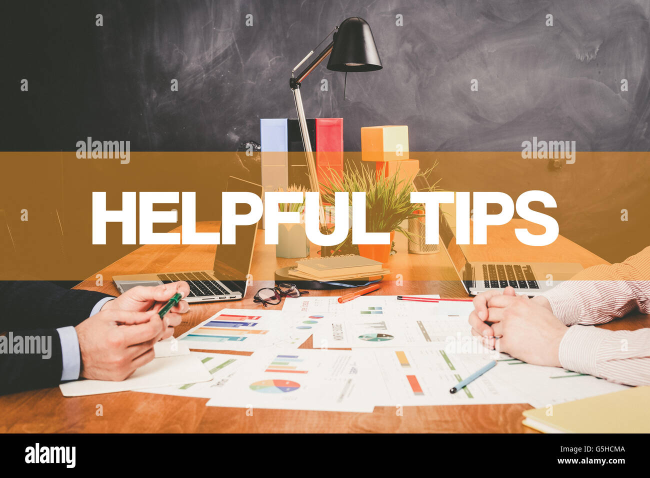 Two Businessman Helpful Tips working in an office Stock Photo - Alamy
