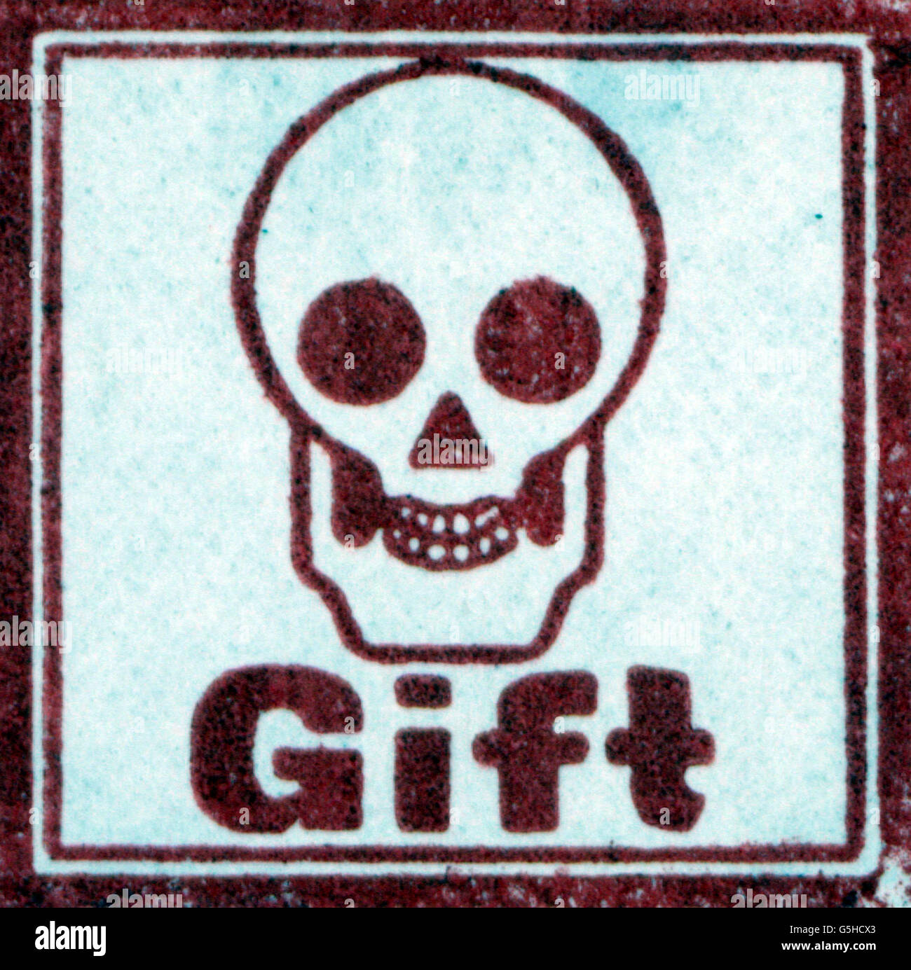 medicine, poison, pharmacy, symbol "Gift" (Poison), label, circa 1910 ...