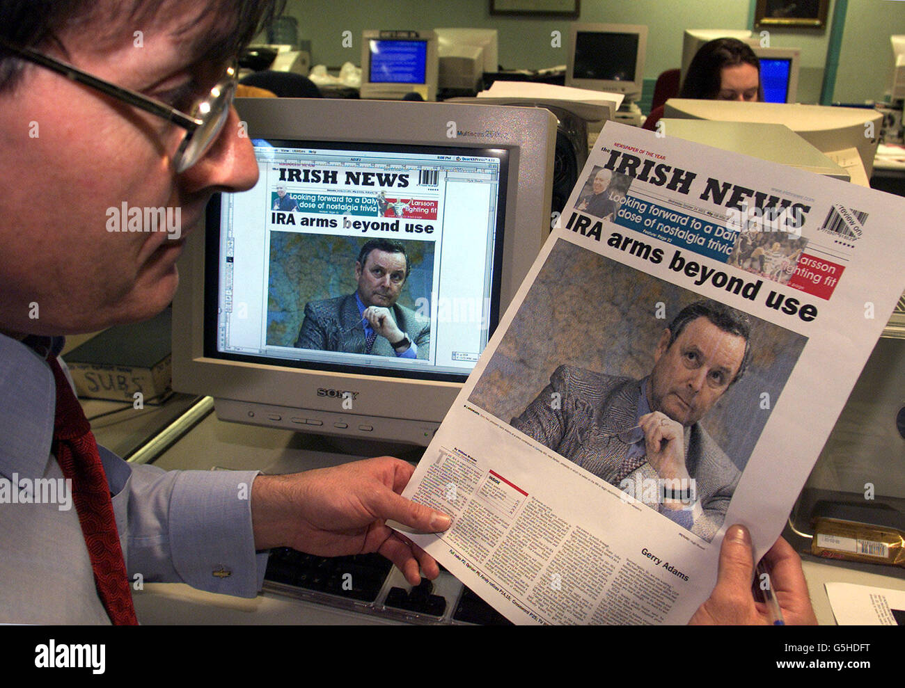 The Irish News sub editor puts the final touches to their history ...