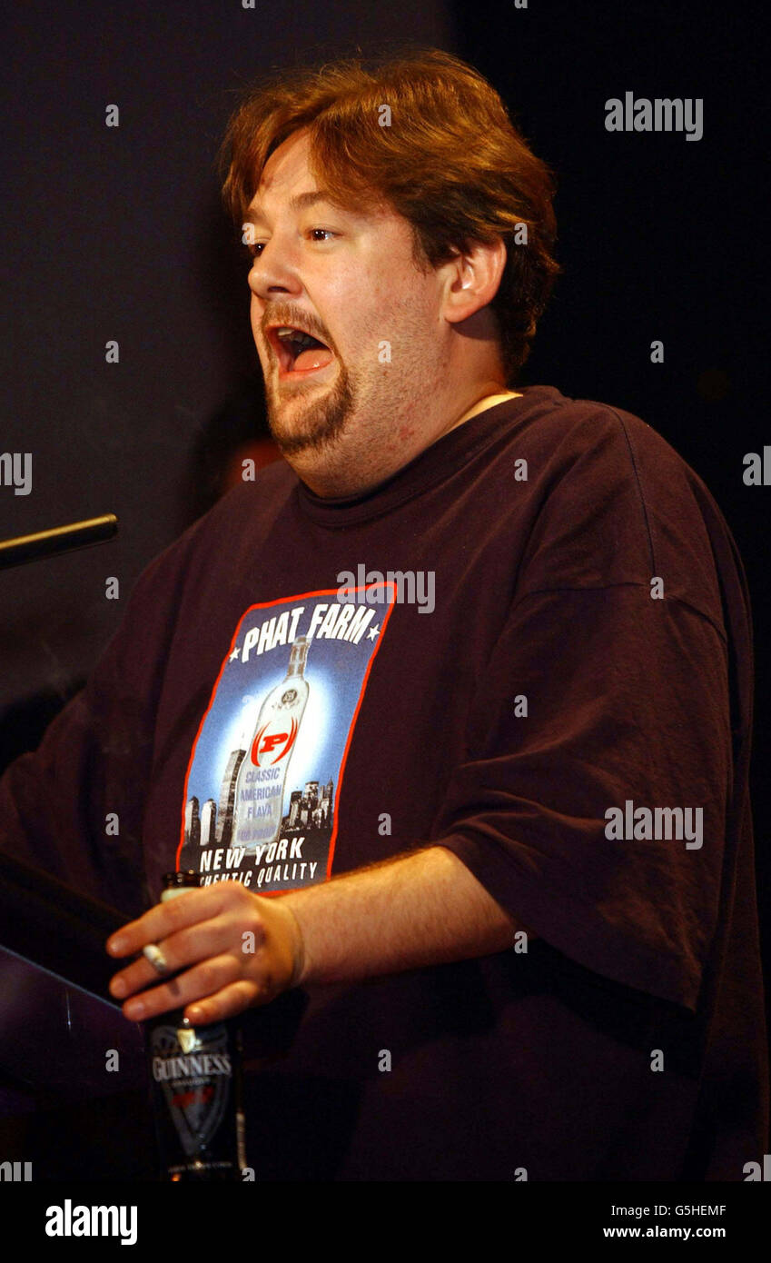 Comedian johnny vegas presenting best live act award hi-res stock ...