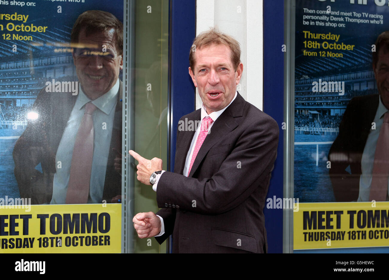 Horse Racing pundit Derek Thompson at The William Hill shop in Aldgate ...