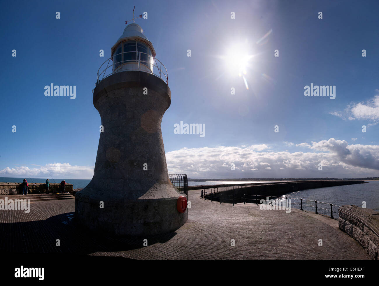 South Shields Lighthouse, River Tyne, South Pier Stock Photo - Alamy