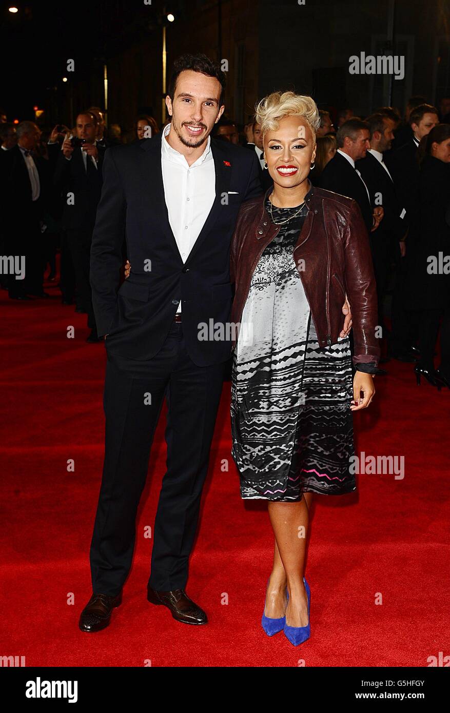 Emeli Sande and husband Adam arriving for the Royal World premiere of ...