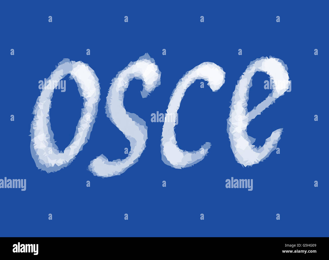 OSCE lettering lowploly of many triangles background for use in design ...